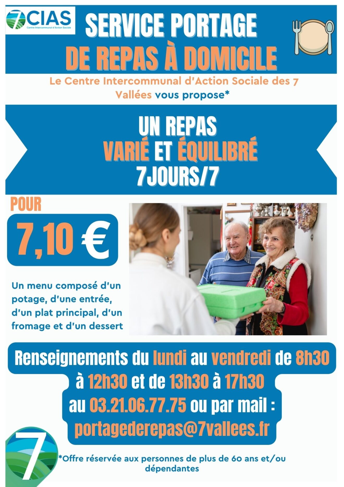 Portage repas - 7 Vallées - Communauté de Communes - Pas-de-Calais
